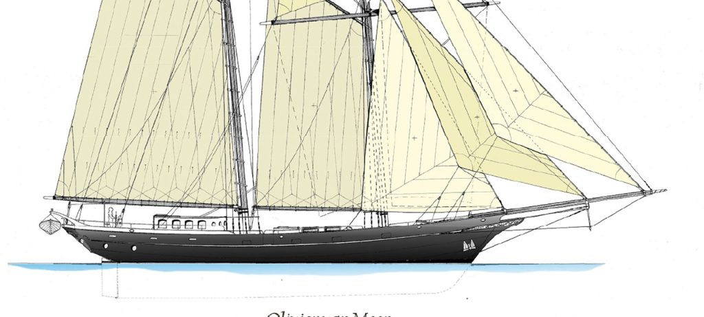 Study: 92' (28 m) Schooner Brig - Olivier van Meer