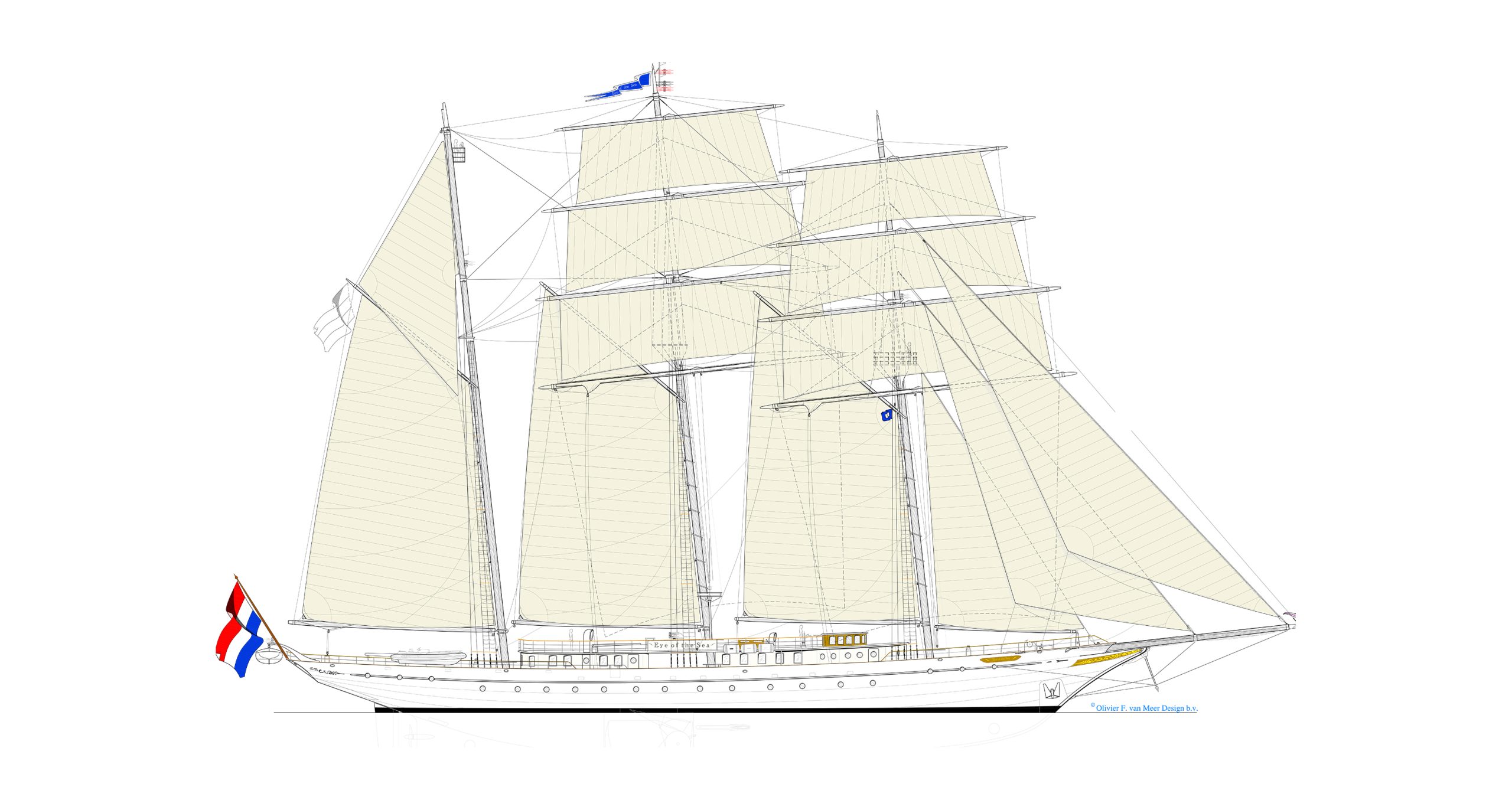 Study: 243' (74 m) Expedition Tall Ship - Olivier van Meer